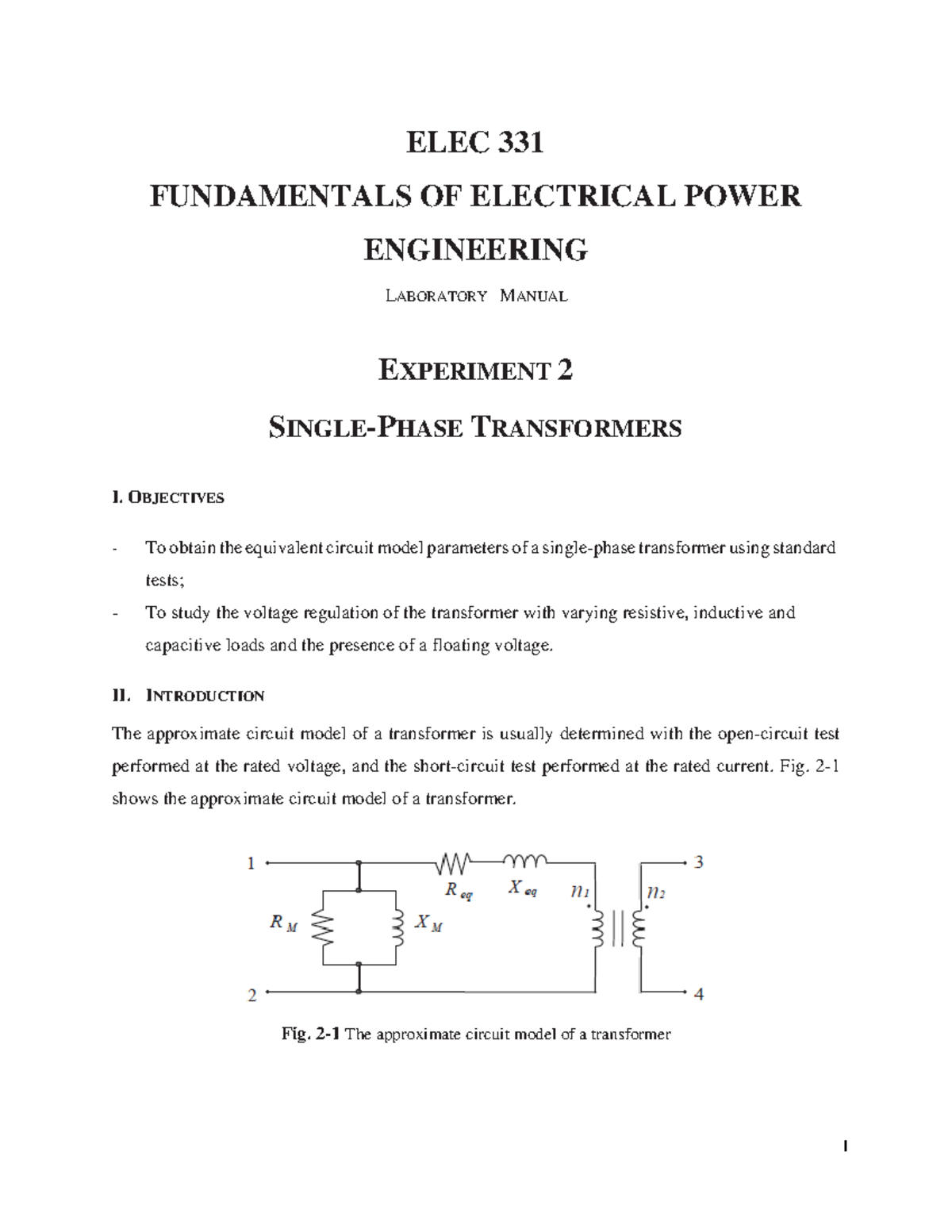 ELEC331-Lab Experiment 2 - ELEC 331 - Concordia - Studocu