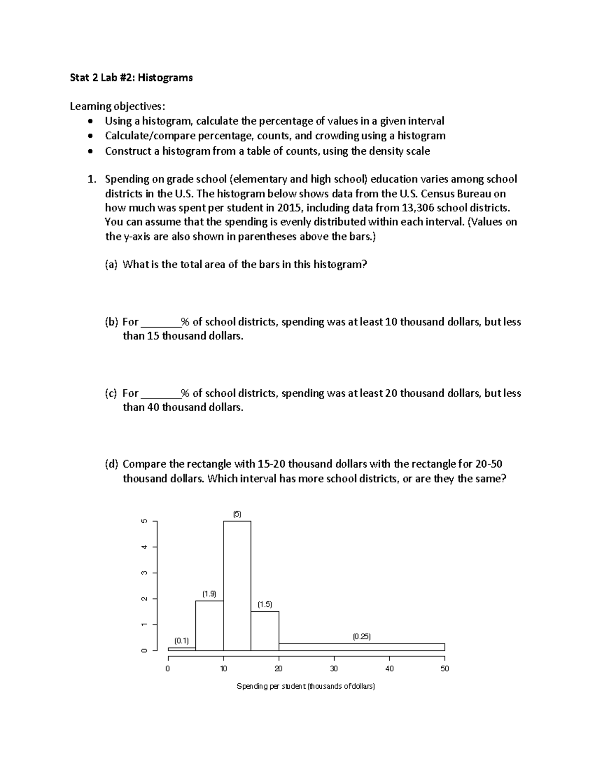 Stat2Lab2 - Histograms & Data Analysis Techniques - Studocu