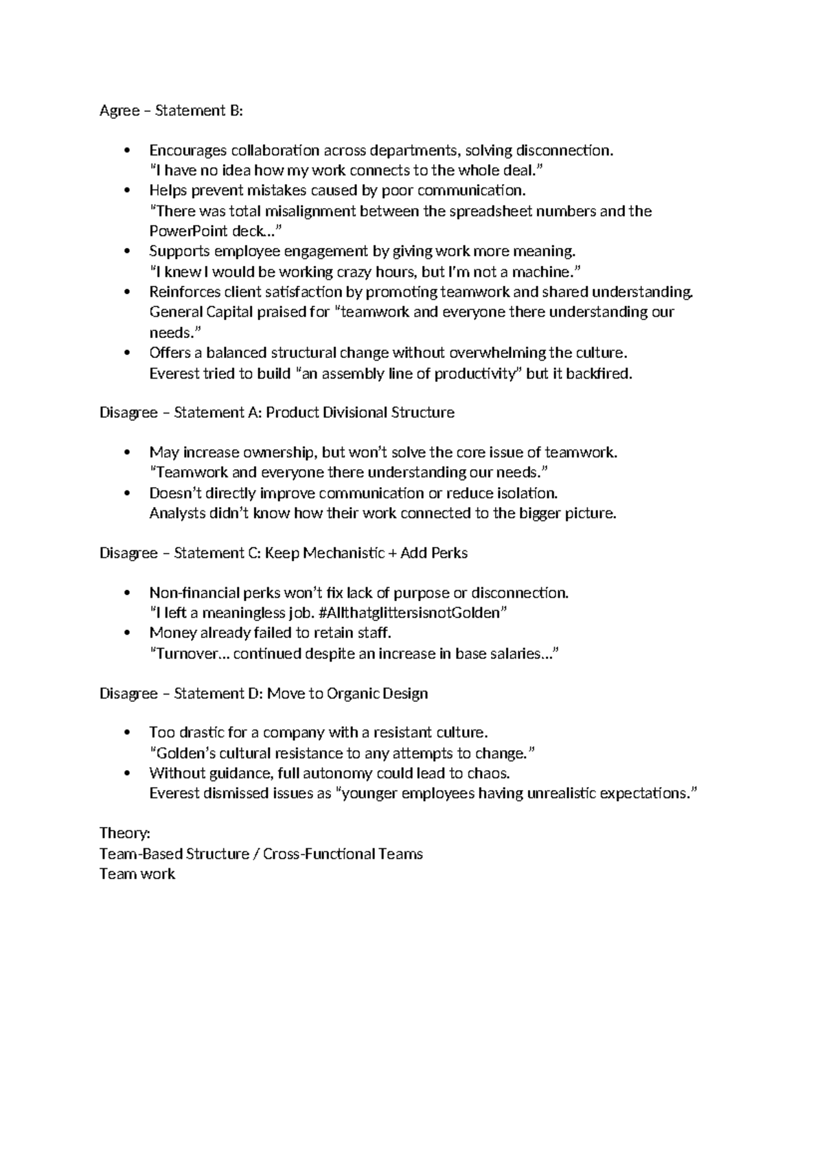 Tut Week 11: Tutorial Assignments on Teamwork and Structure - Studocu