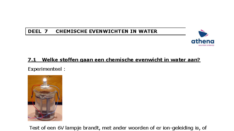 DEEL VIII Chemische Evenwichten: Zuur-Base in Water - Studocu
