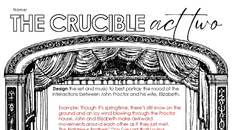 THE CRUCIBLE (ENG 101) Act II Interactive Notes & Answer Key - Studocu