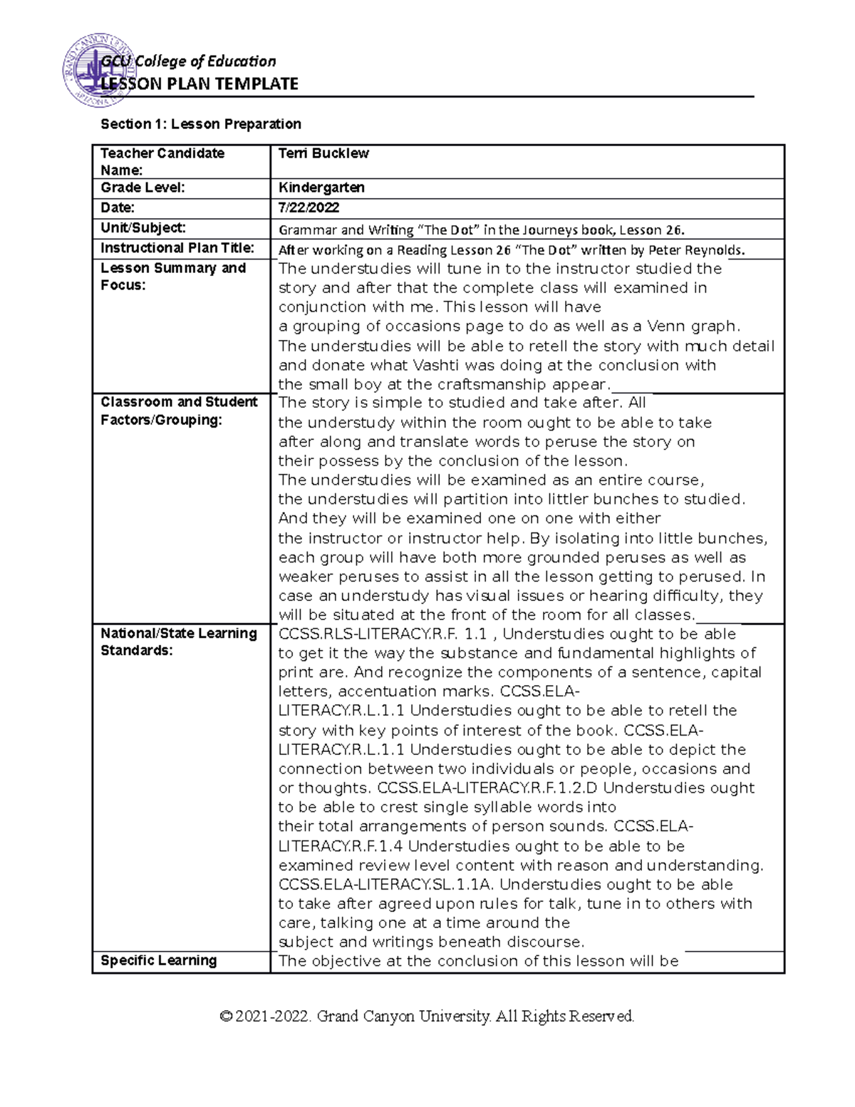 Coe-lesson-plan-template - LESSON PLAN TEMPLATE Section 1: Lesson ...