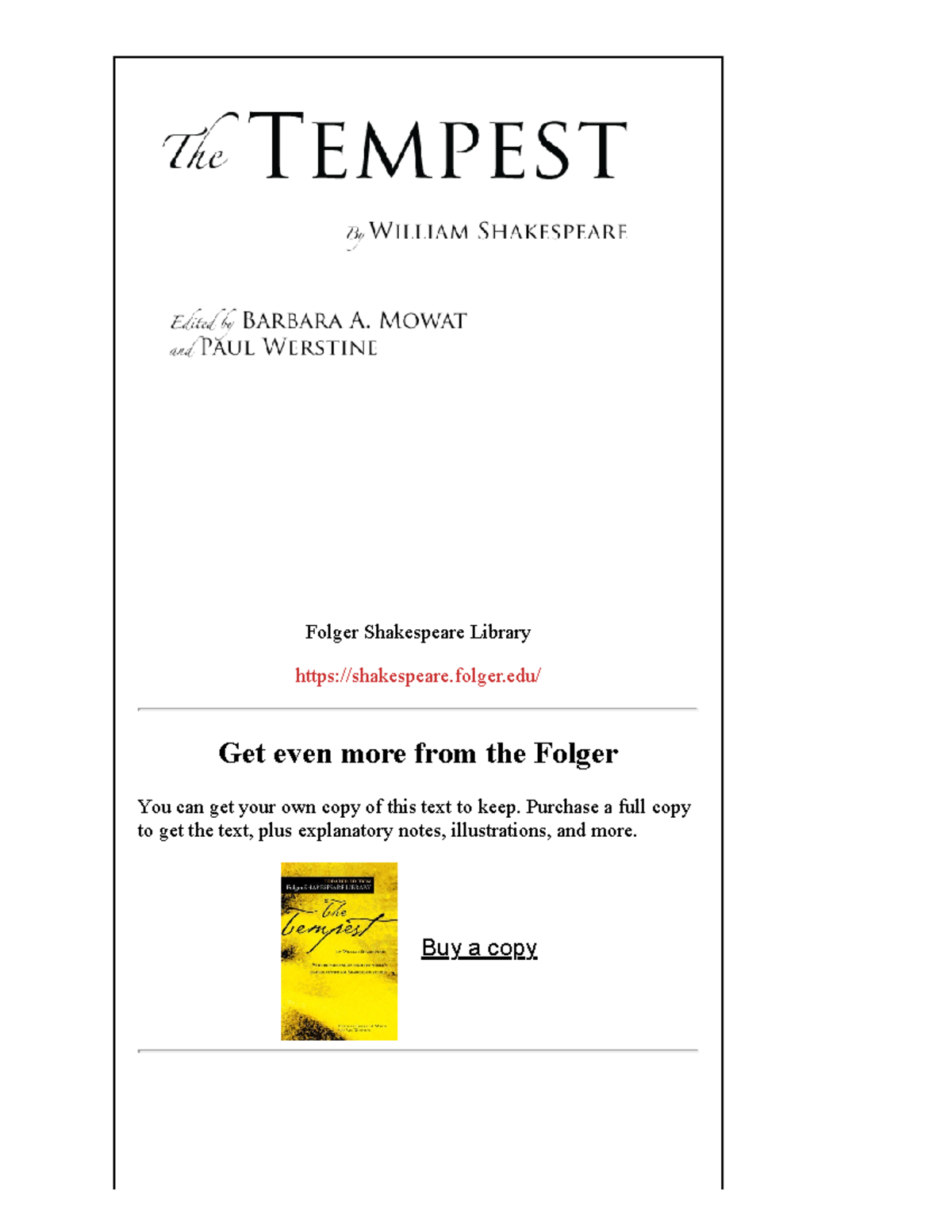 The Tempest (ENG 101) - Comprehensive Study Notes - Studocu