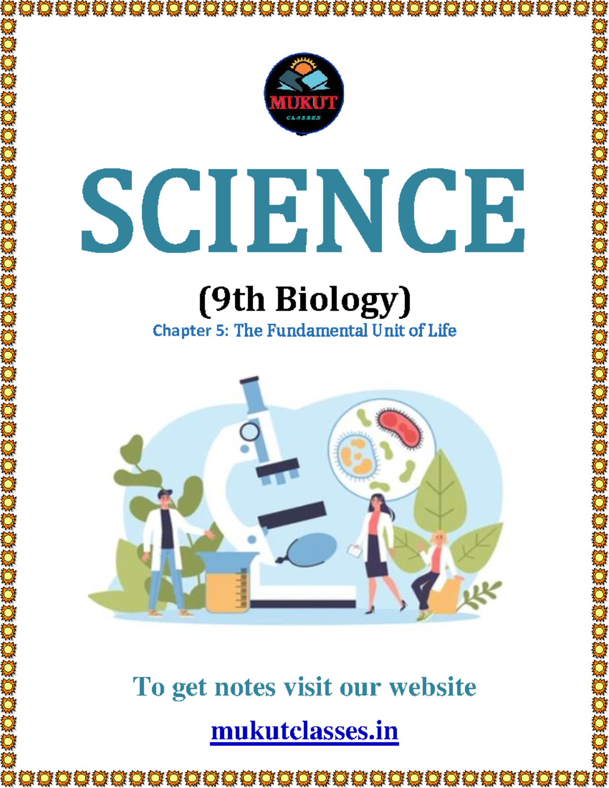 SCIENCE (9th Biology) Chapter 5: The Fundamental Unit of Life Notes ...