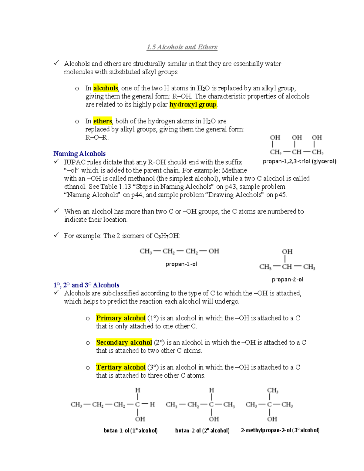 Understanding Alcohols and Ethers: Structure, Properties, and Naming ...