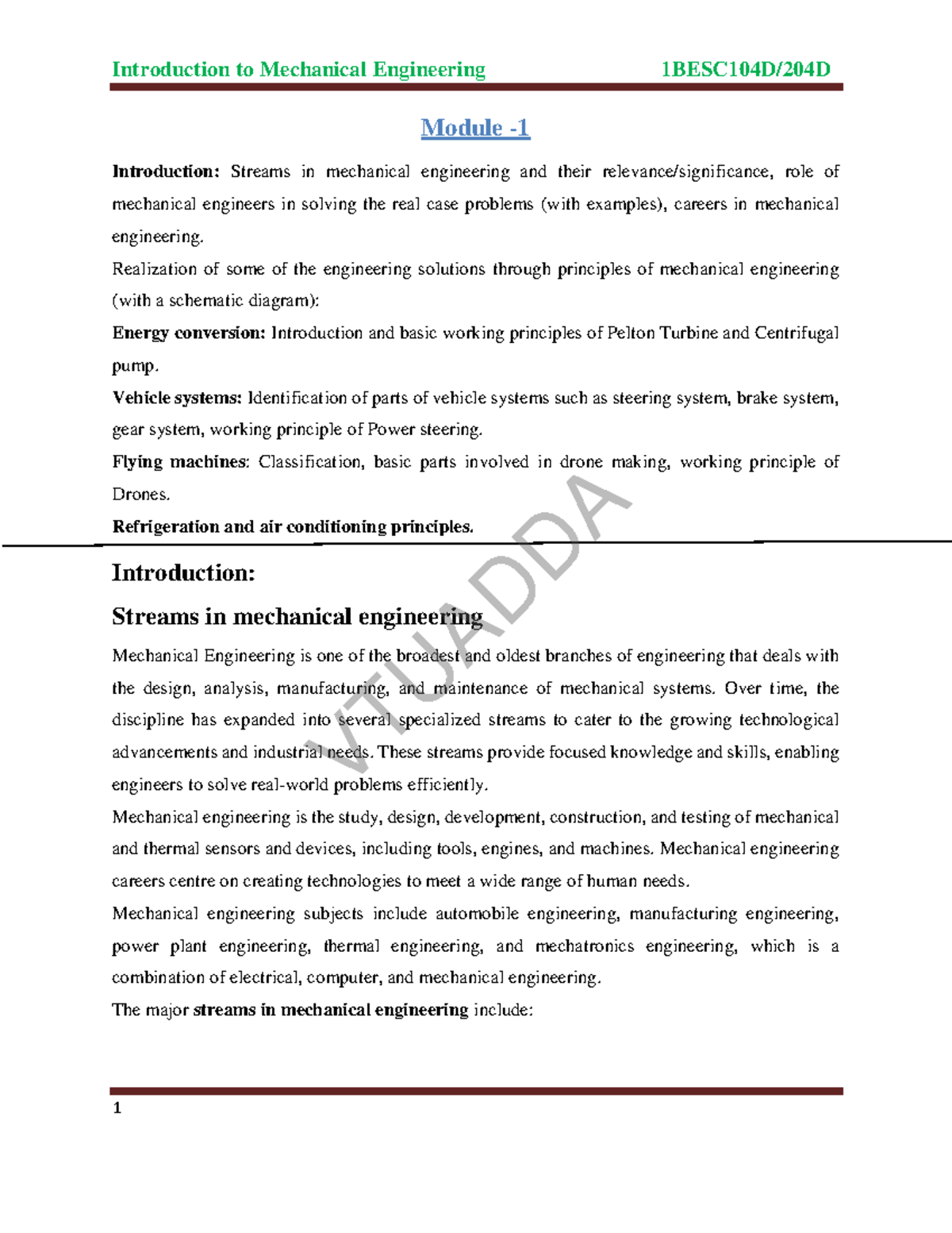 Introduction to Mechanical Engineering (Module 1) - VTU 2nd Sem Notes ...
