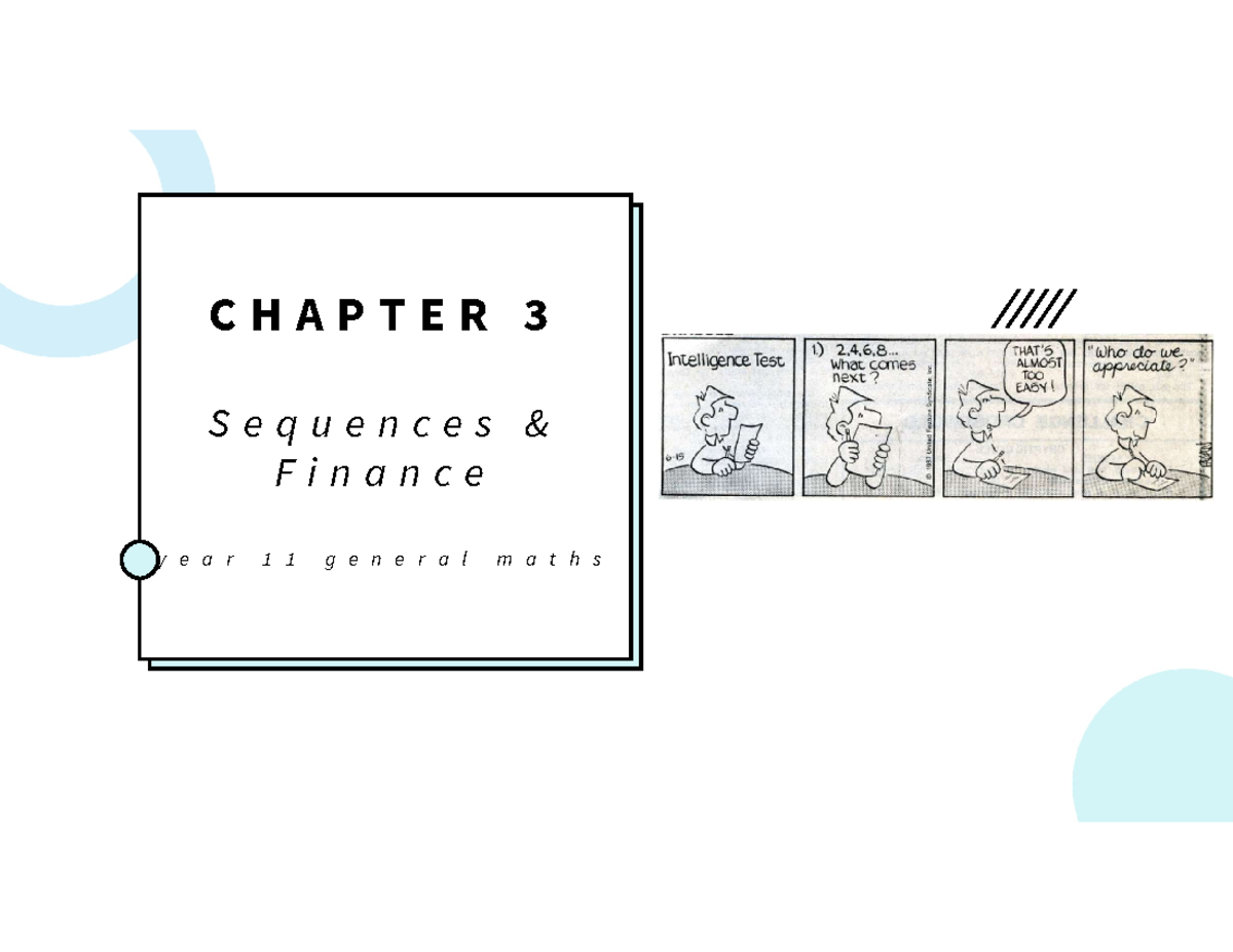 Chapter 3A & 3B Notes: Sequences & Patterns in General Maths 3A - Studocu