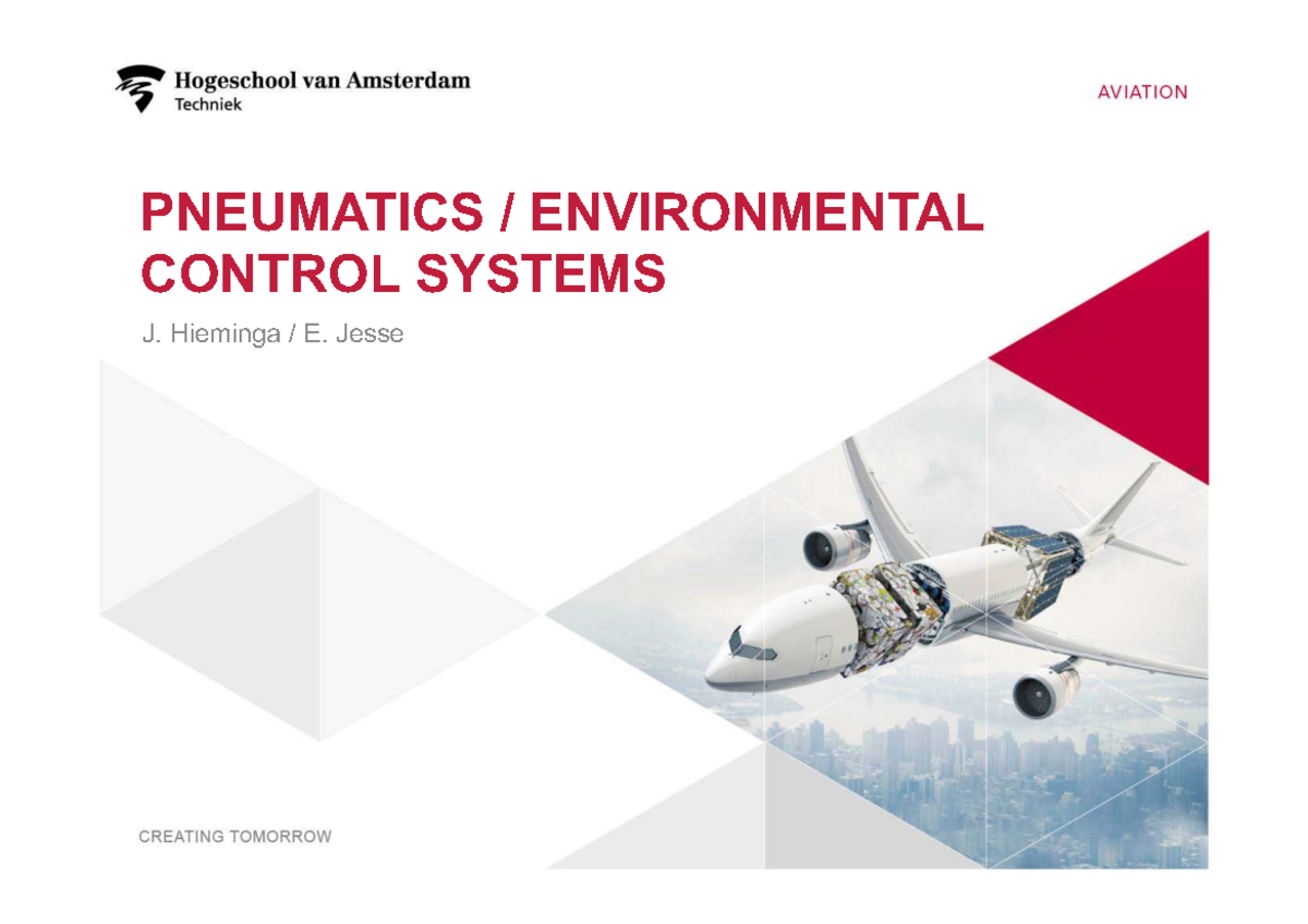 T6W5 ECS Pneumatics: Environmental Control Systems Overview - Studeersnel