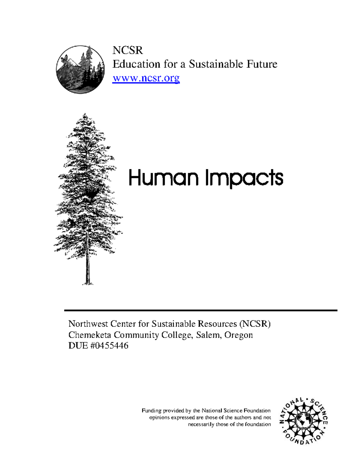 Human Impacts Module - It talks about the Anthropogenic Activities and ...