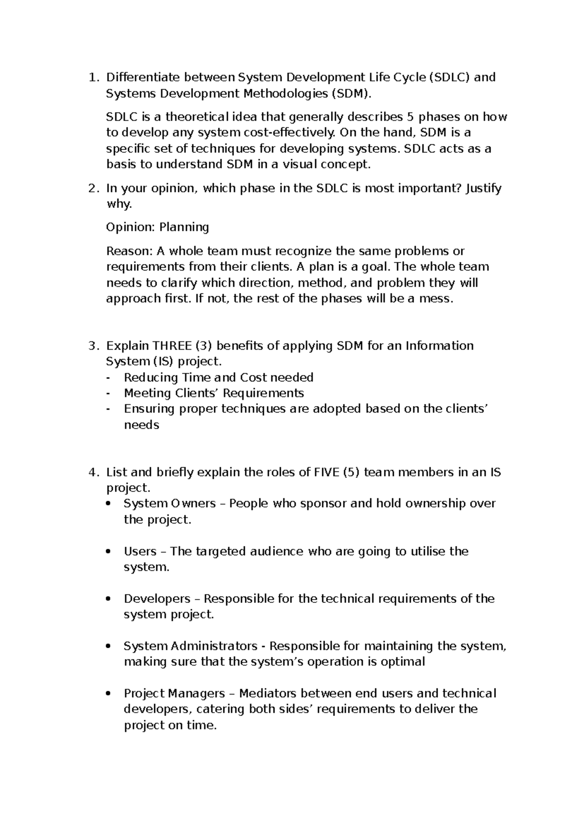 SDM vs. SDLC: Key Differences and Team Roles Explained - Studocu