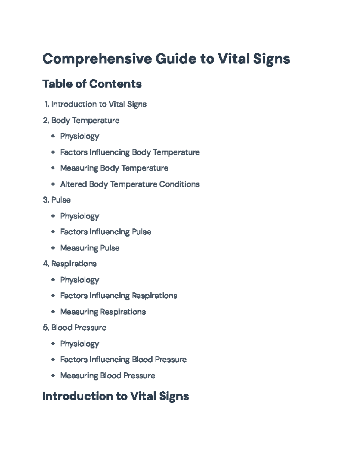 Comprehensive Guide to Vital Signs: Measurement & Influencing Factors ...
