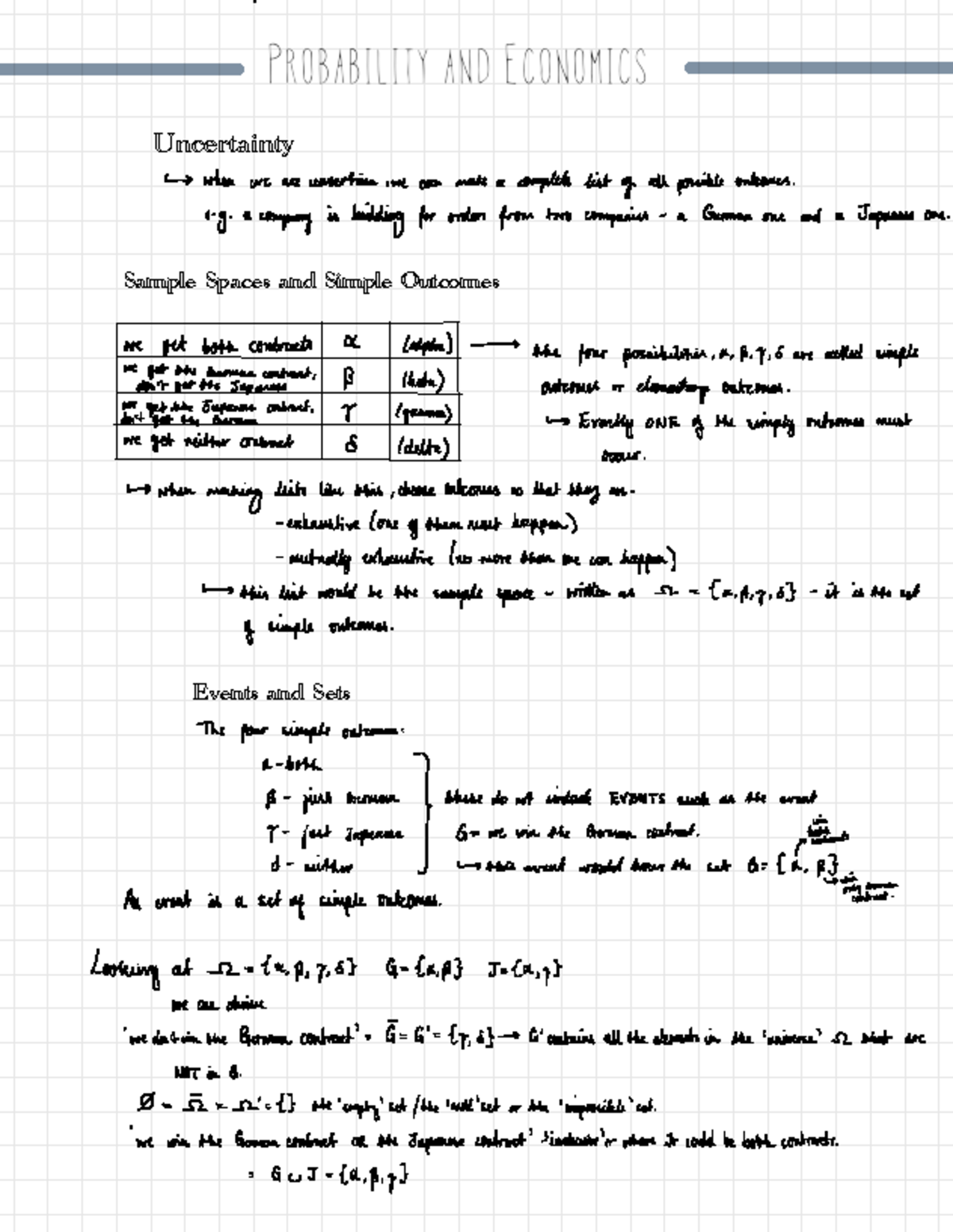 Probability in Economics topic as part of maths for econ - 07 22684 ...
