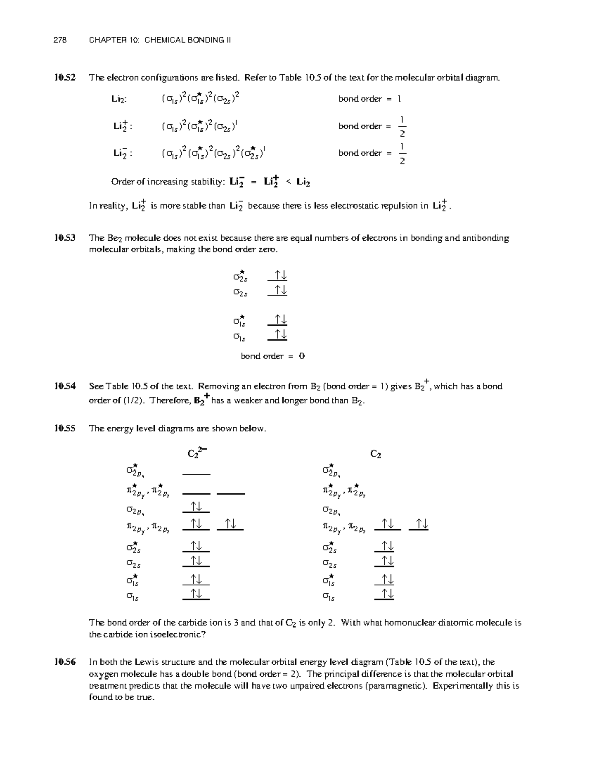 278 CHAPTER 10: CHEMICAL BONDING II - Solution Manual - Studocu