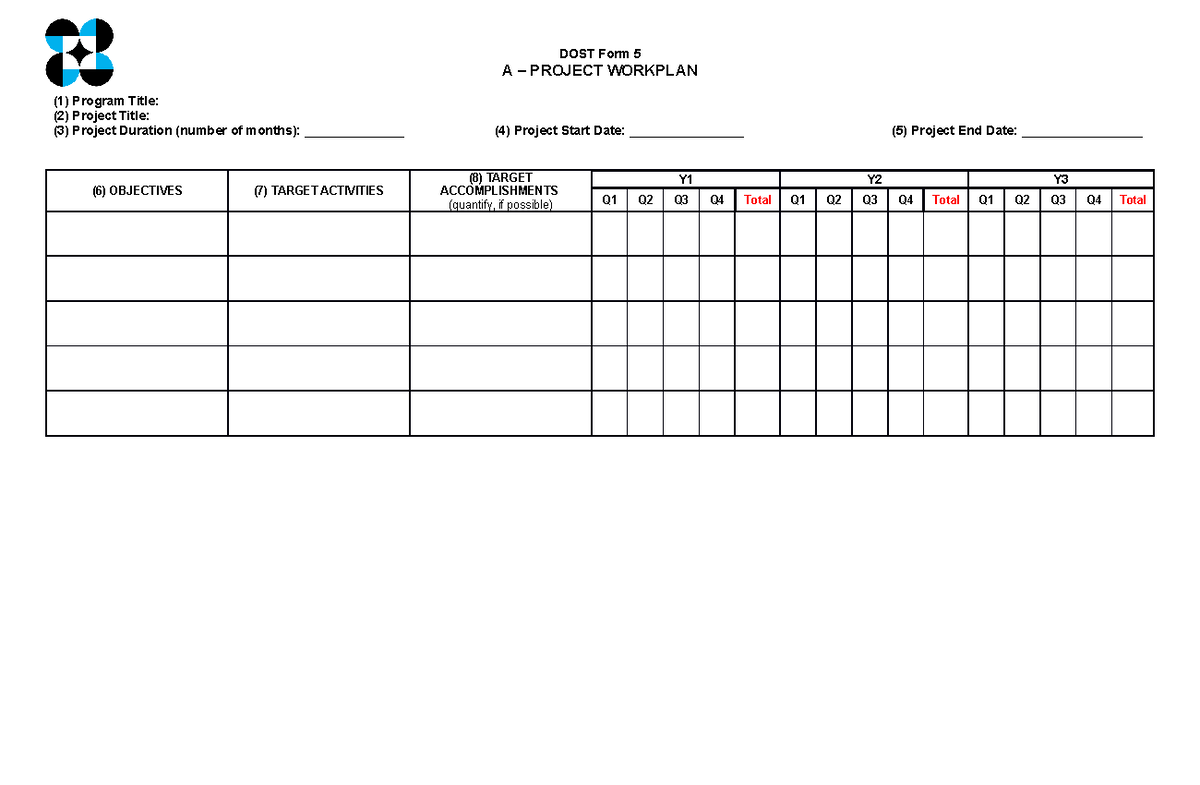 Form 5 Workplan - Reading to research purposes - A – PROJECT WORKPLAN ...