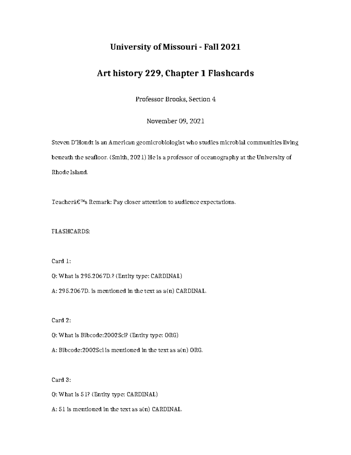 ART History 229 Chapter 1 Flashcards - University of Missouri - Fall ...