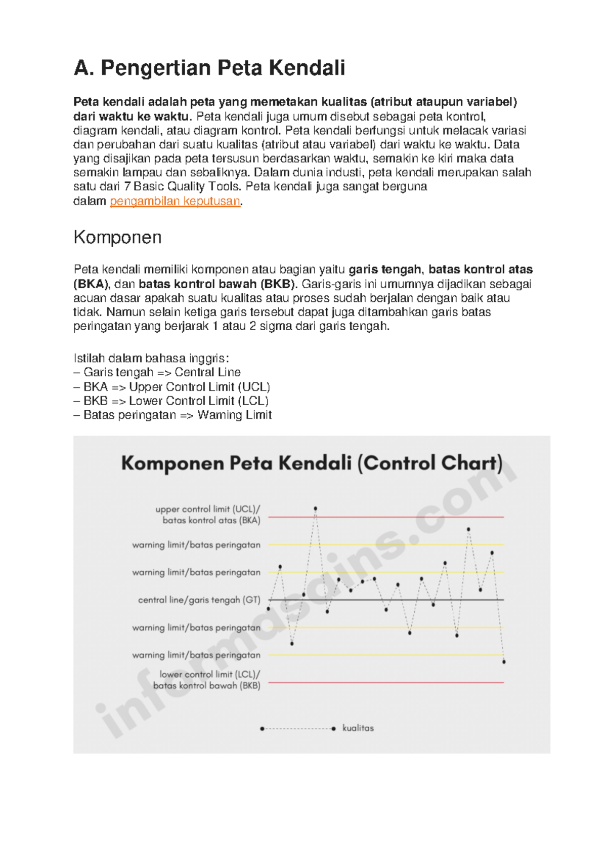 Teori Peta Kendali: Variabel dan Atribut dalam Analisis Kualitas - Studocu