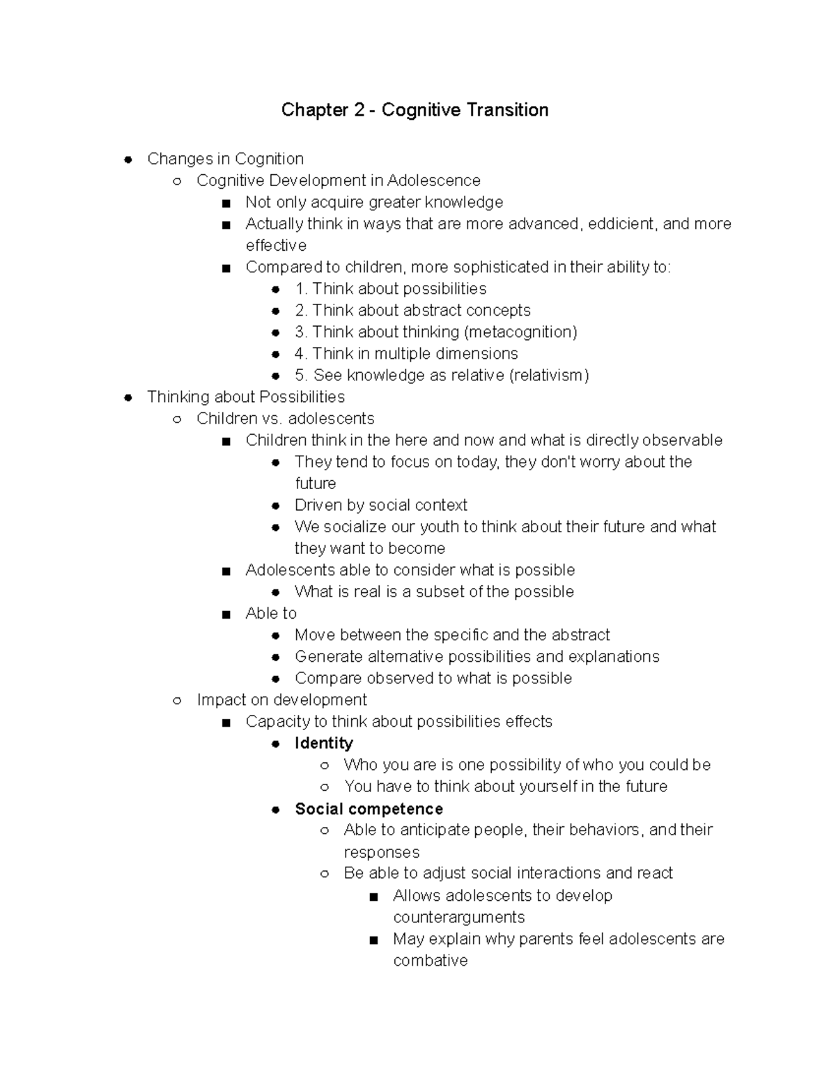 Chapter 2 - Cognitive Transition - Chapter 2 - Cognitive Transition ...