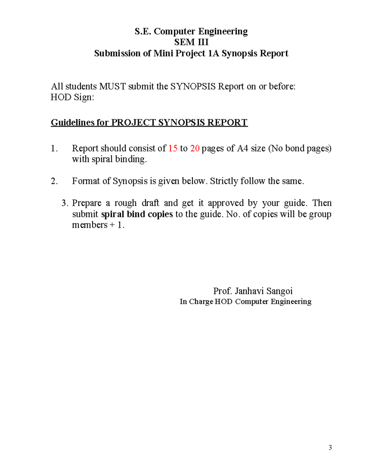 2023-24 SE Sem III Mini Project 1A Synopsis Report - S. Computer Engineering SEM III Submission ...