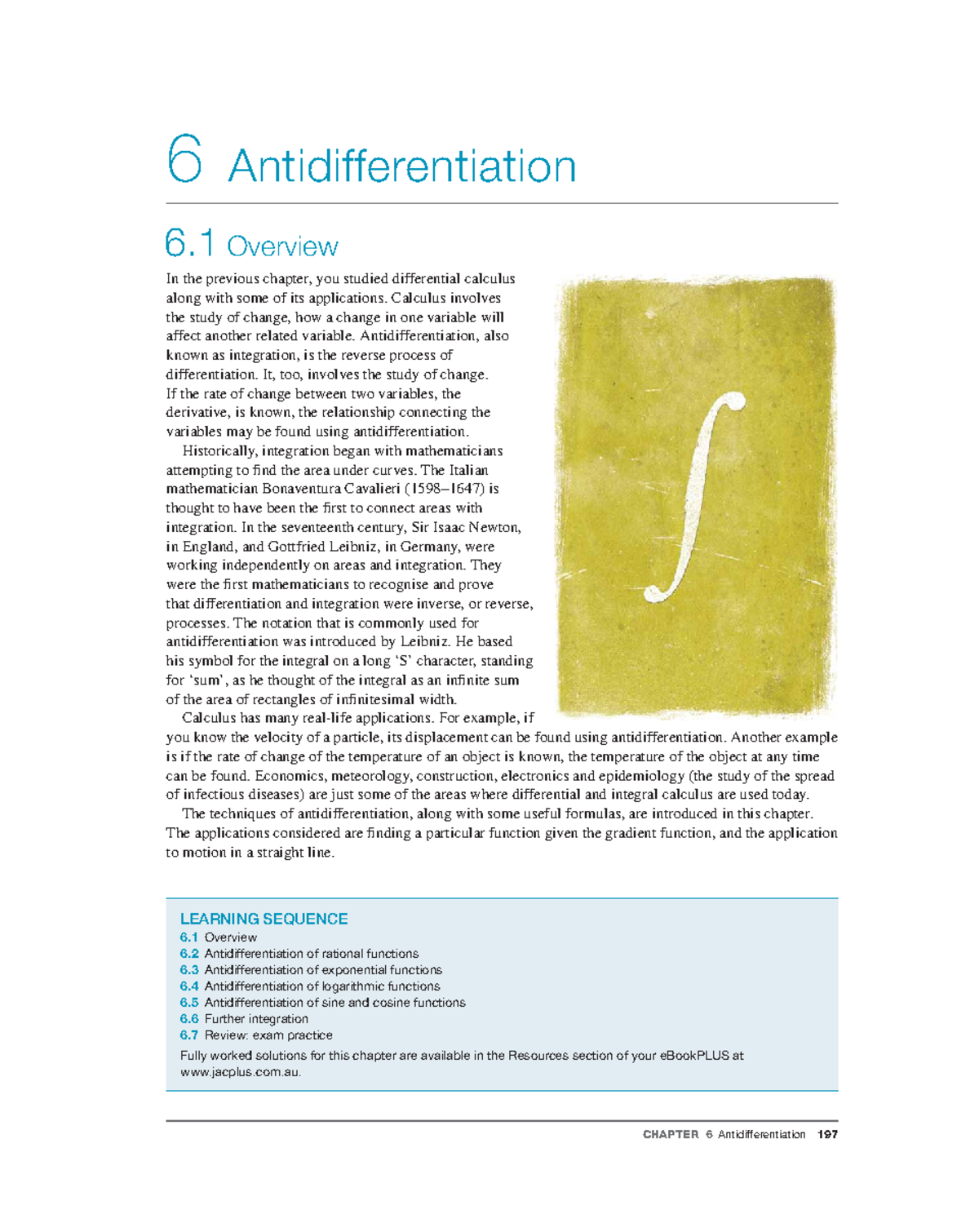 C06 Antidifferentiation: Overview and Techniques in Integration - Studocu
