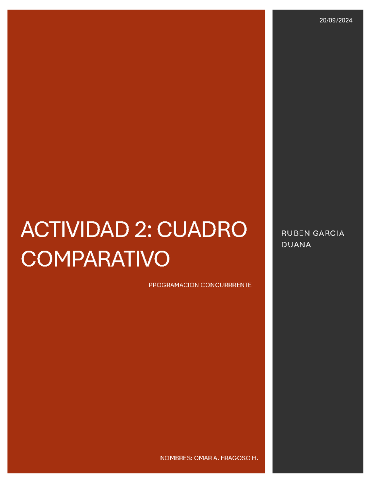 Actividad 2: Cuadro Comparativo de Programación Concurrente - Studocu