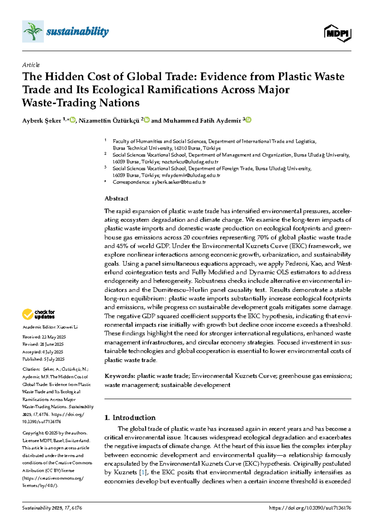 Sustainability 2025: The Hidden Costs of Global Plastic Waste Trade ...
