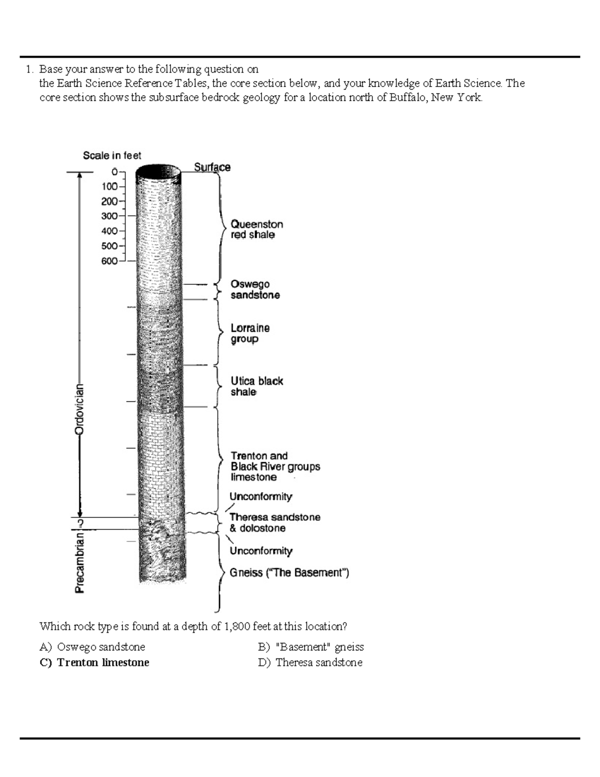 Geologic Events Sequence - Earth Science Reference Tables Guide - Studocu