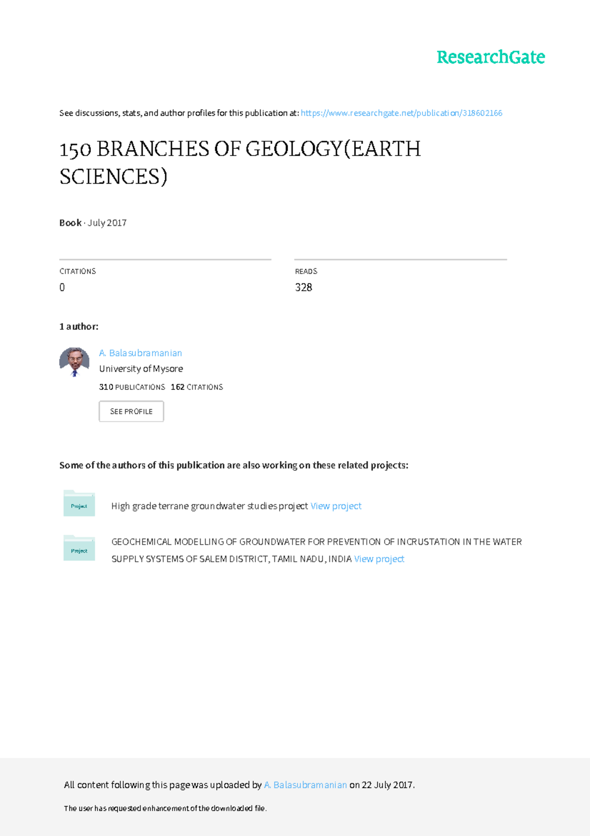 Branches of Geology (Earth Sciences) - A Comprehensive Overview - Studocu