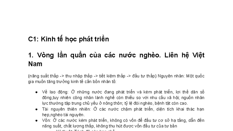 KTPT TAKE NOTE - Tăng Trưởng Kinh Tế và Đầu Tư Nông Nghiệp - Studocu
