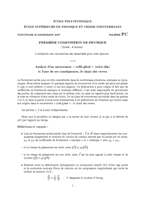 Cnc 2002-physique-1-corrige - Corrig ́e de l’ ́epreuve CNC physique I MP session 2002 par AIT ...