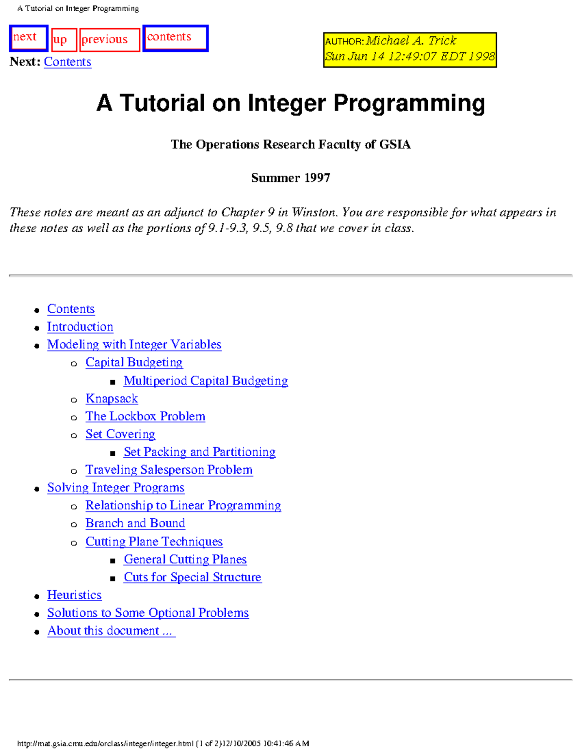 A Tutorial on Integer Programming - A Tutorial on Integer Programming ...