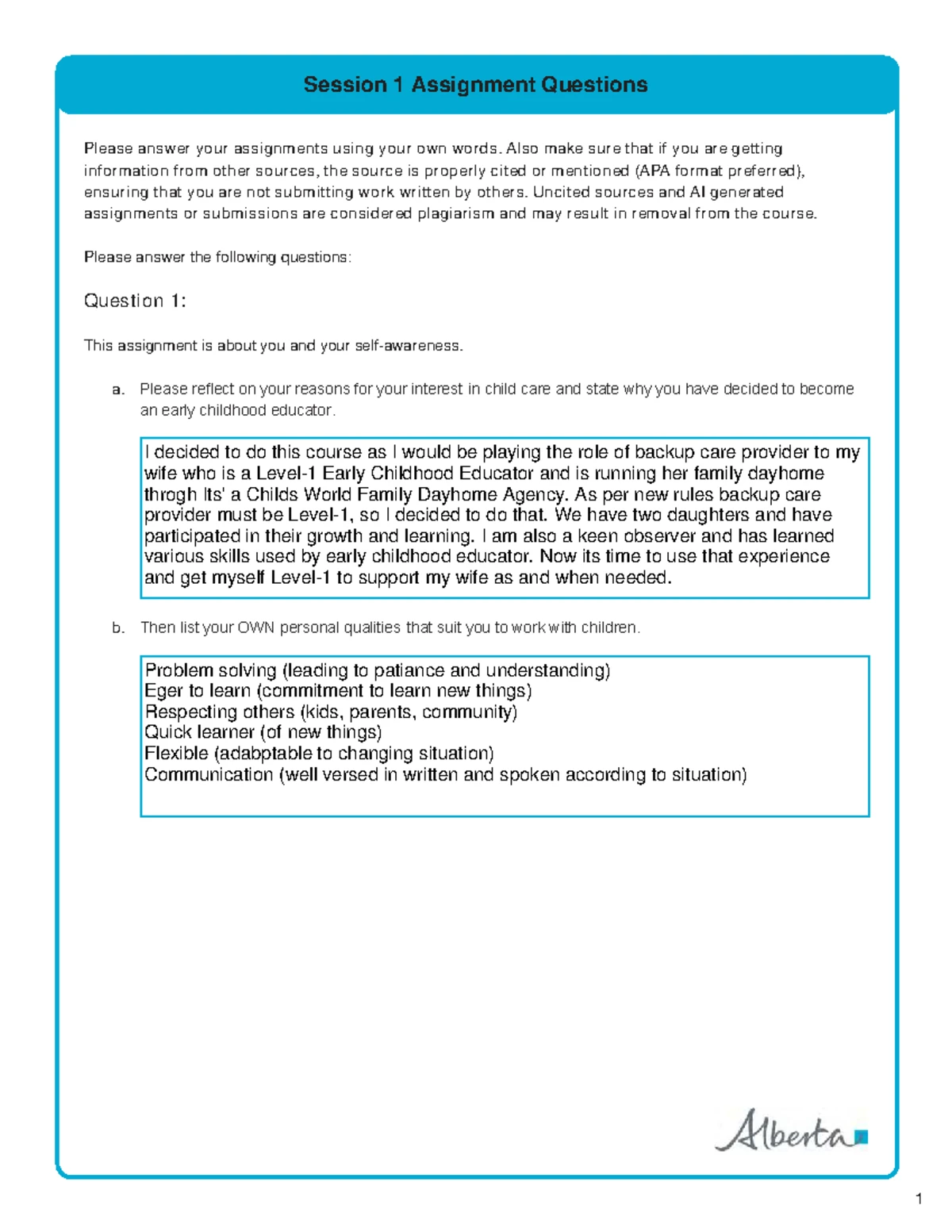 Assignment 5 - Exploring Indigenous Culture in Early Childhood Ed. Level 1 - Studocu