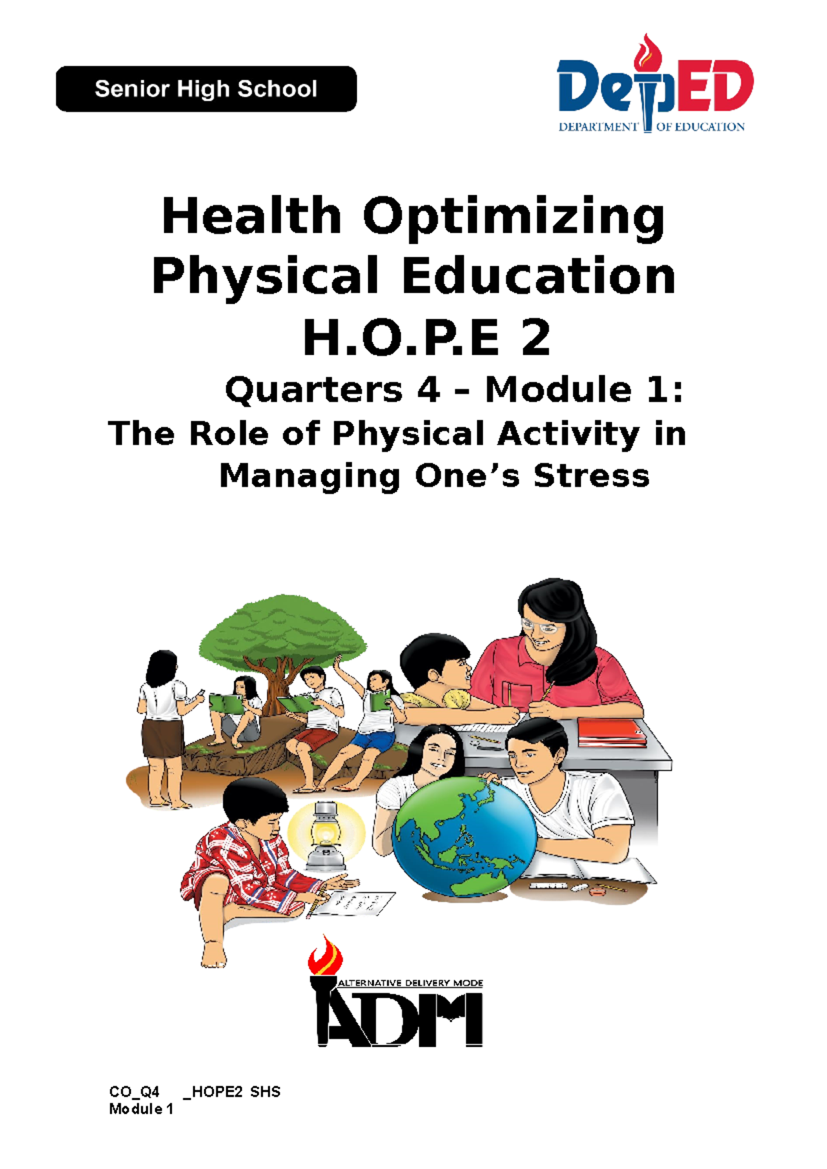 PE AND HEALTH Q4 - MODULE 1: Managing Stress Through Sports - Studocu