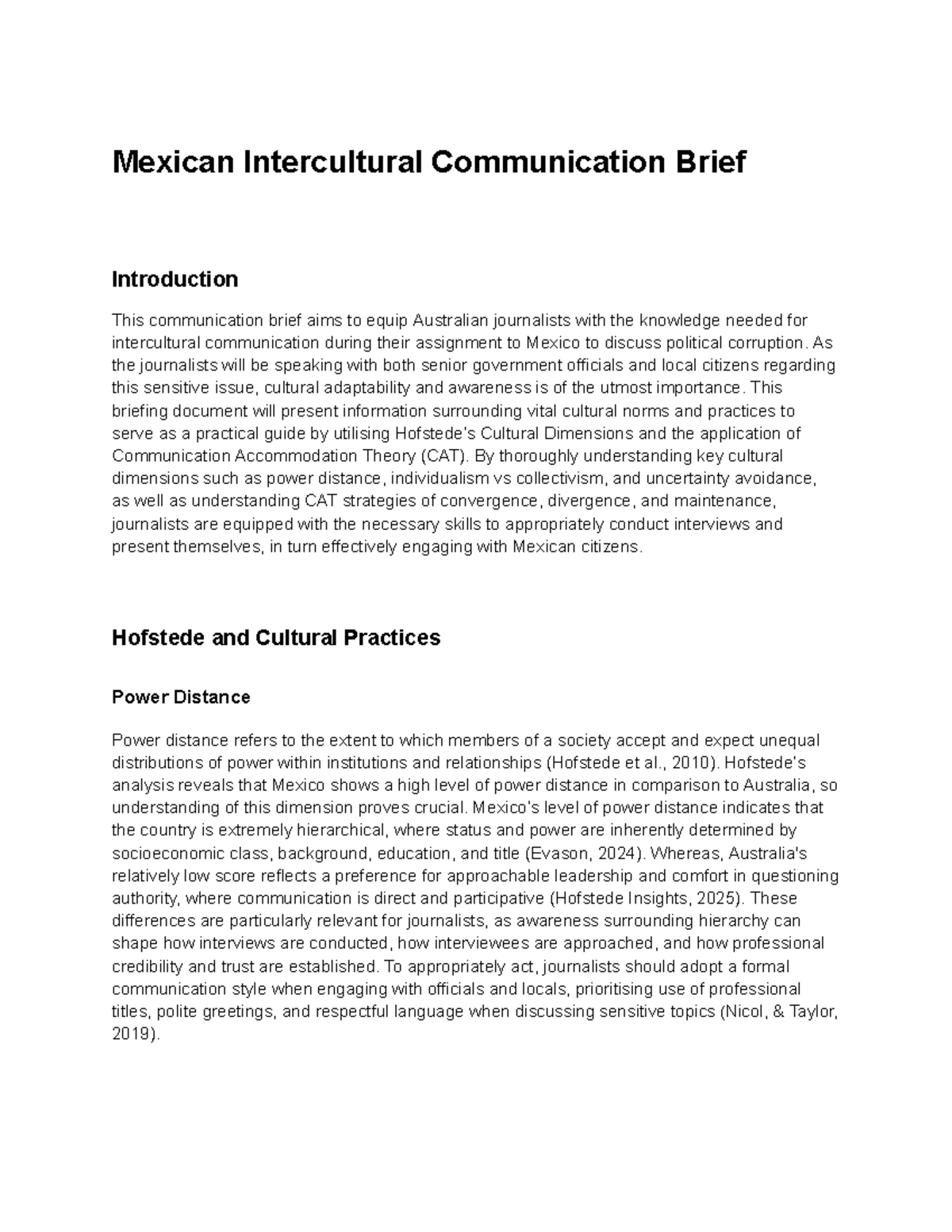 GMI Assignment 2: Intercultural Communication in Mexico for Journalists ...