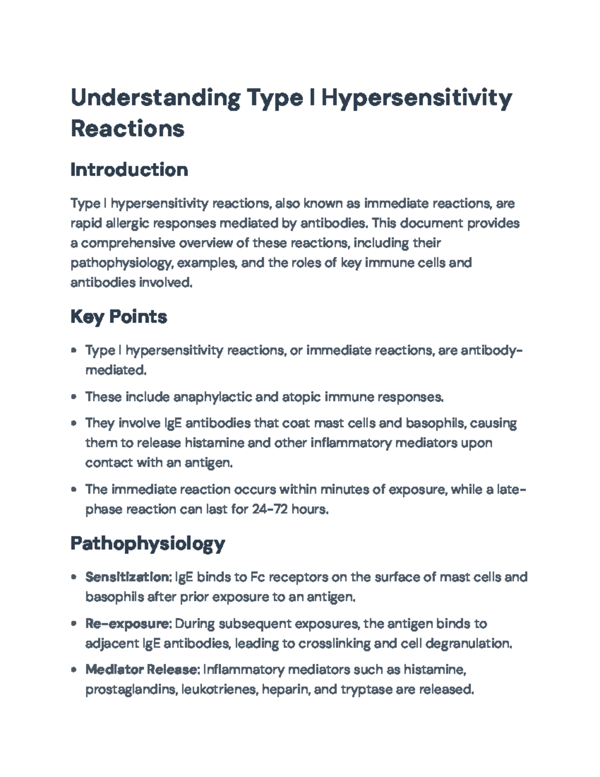 Type I Hypersensitivity Reactions Overview: Pathophysiology & Examples ...