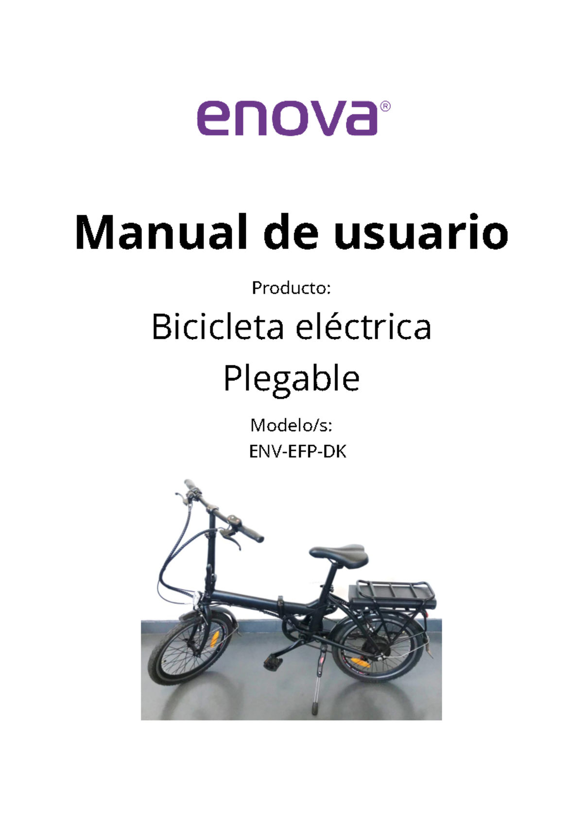 Manual de Usuario: Bicicleta Eléctrica Plegable (EPAC) - Studocu