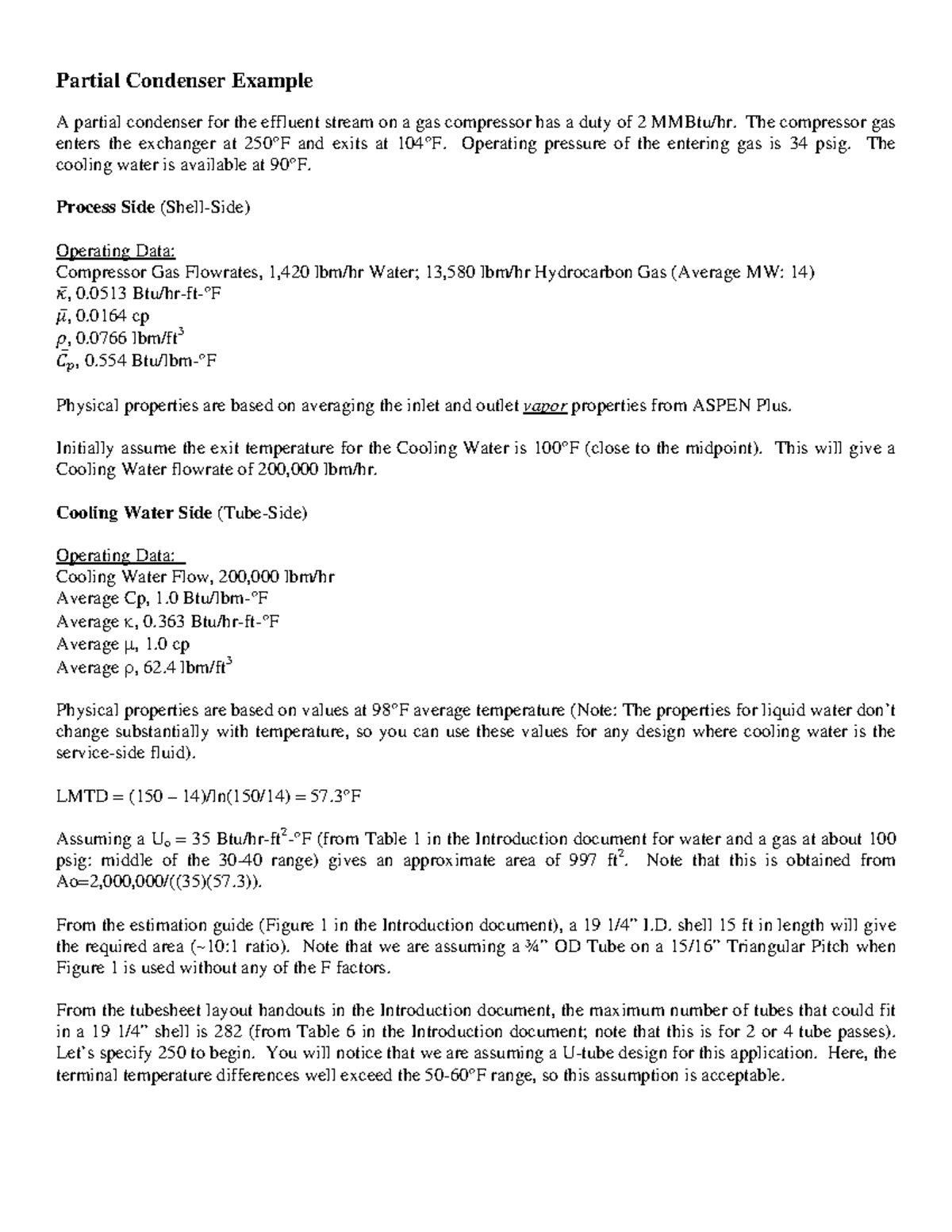 Partial Condenser Design Solution for Gas Compressor Systems - Studocu
