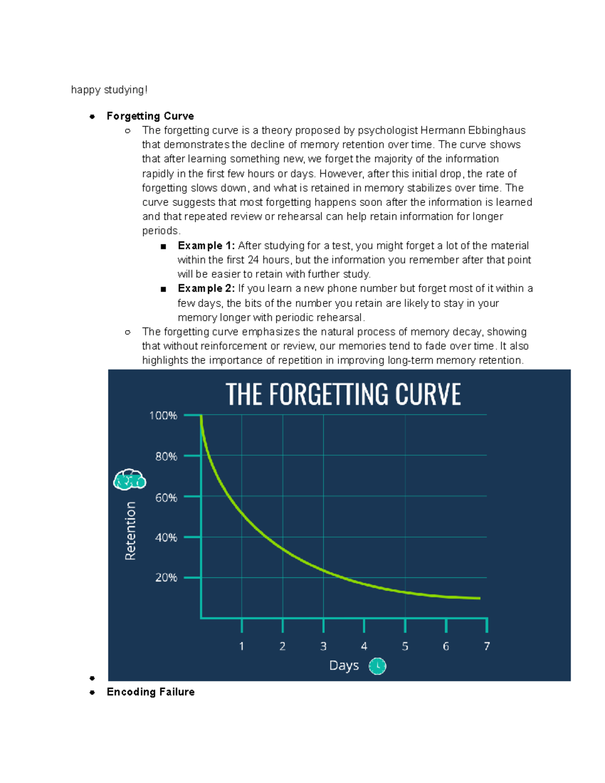 Study Guide: Forgetting & Memory Types - AP Psych Unit 2.7 - Studocu