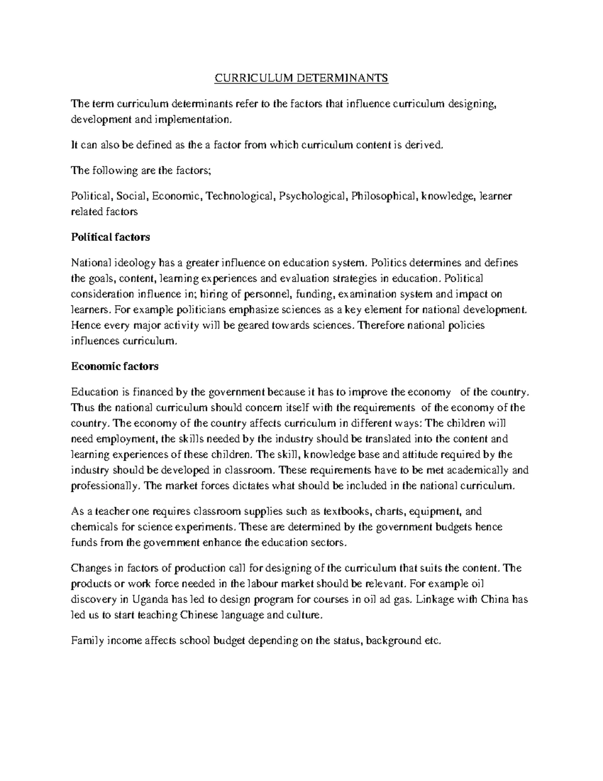 Curriculum Dimmension - TOPIC: DIMENSIONS OF CURRICULUM Curriculum ...