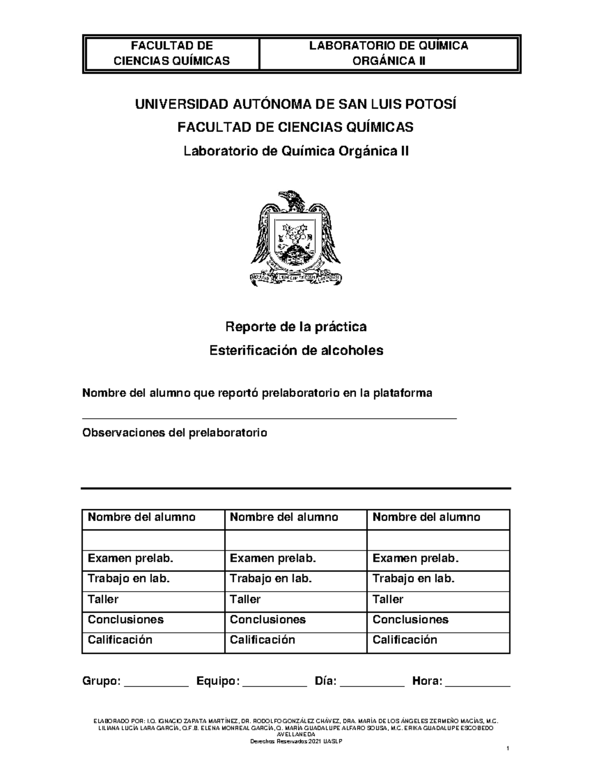 Práctica Esterificación De Alcoholes Ciencias QuÍmicas OrgÁnica Ii Elaborado Por Liliana