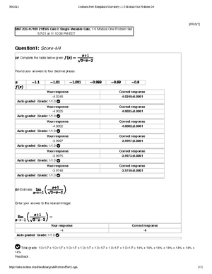 [Solved] Calculus I: Single-Variable Calculus (MAT225) - Studocu
