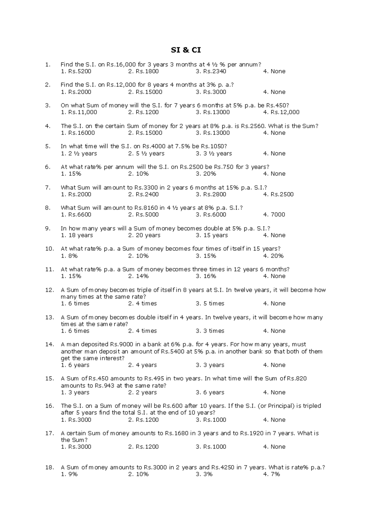 SI & CI Practice Questions - 9e145582-3d60-4ce8-a53f-68db56578 AA1 ...
