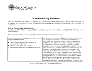 Windshield Survey Paper - Running head: Windshield Survey 1 Windshield ...