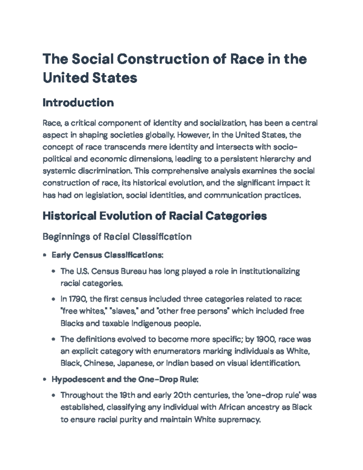 SOC 101: The Social Construction of Race in the U.S. - A Detailed Study ...