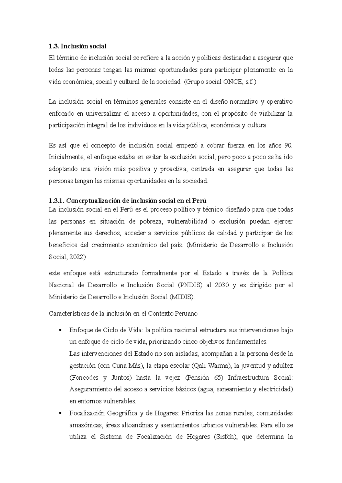1.3. Inclusión Social y Exclusión en el Perú: Análisis y Políticas ...