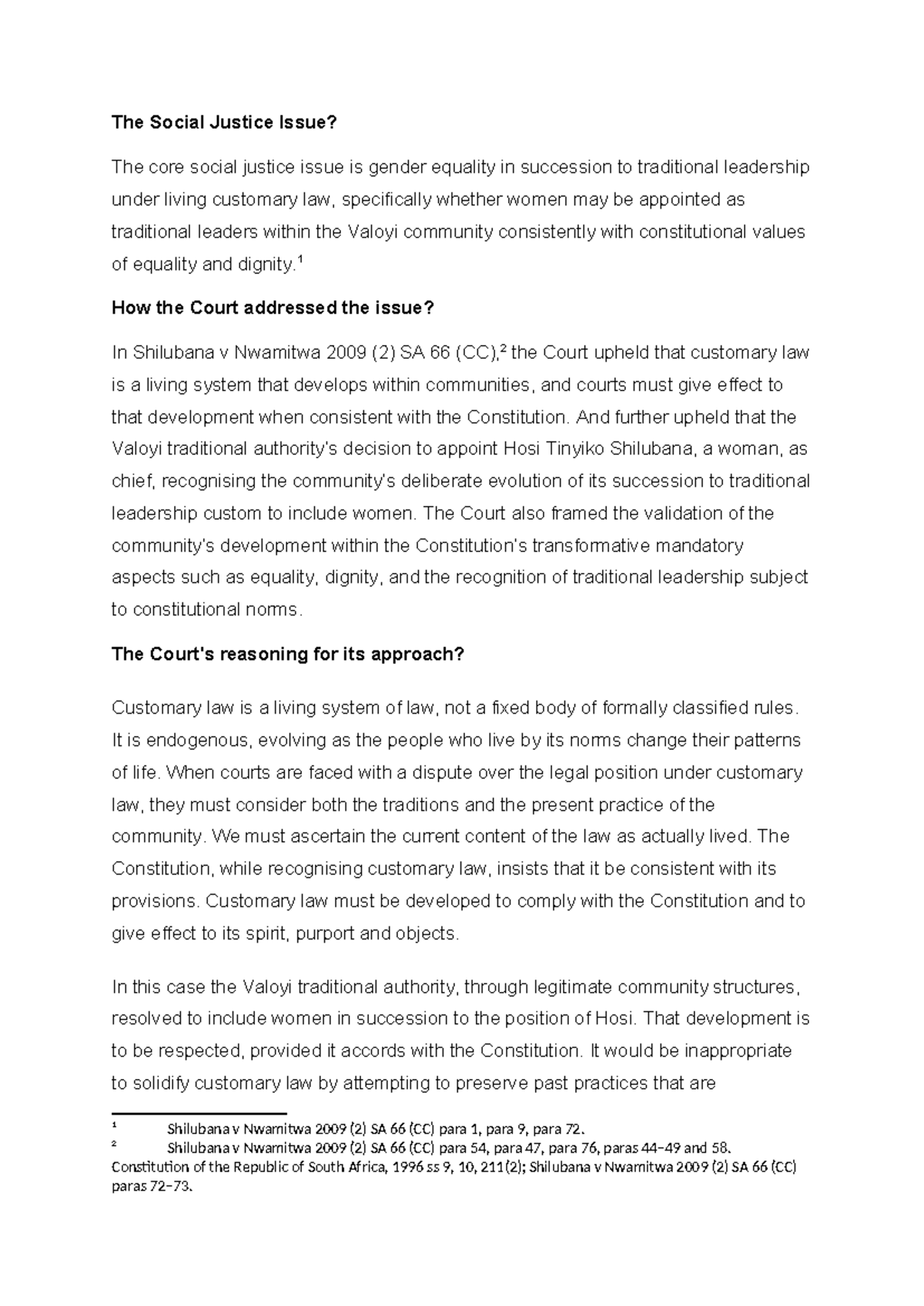 Gender Equality in Traditional Leadership: A Case Study on Shilubana v ...