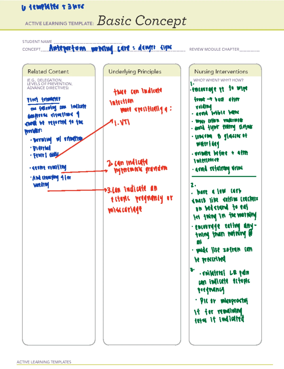 ACTIVE LEARNING TEMPLATE: Basic Concepts for Concept Review - MWB - Studocu
