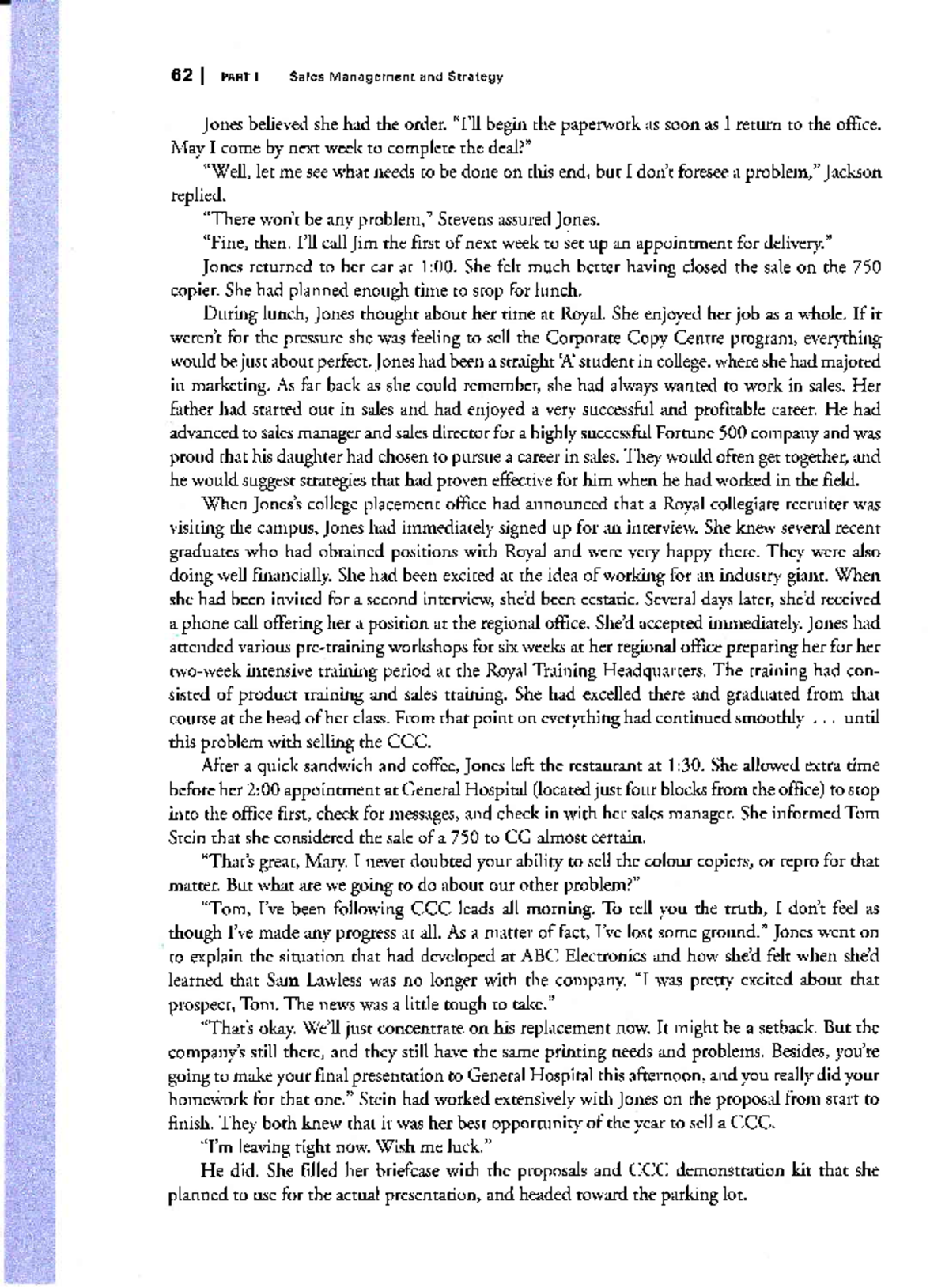 62 I PAFT I Case Study: Sales Management Strategies of Jones - Studocu