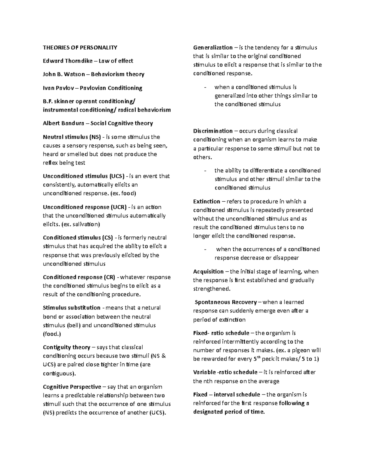 Theories OF Personality - THEORIES OF PERSONALITY Edward Thorndike ...