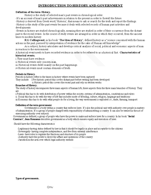 History FORM 3 Notes - History and Government for form 3 Hallo. Welcome ...