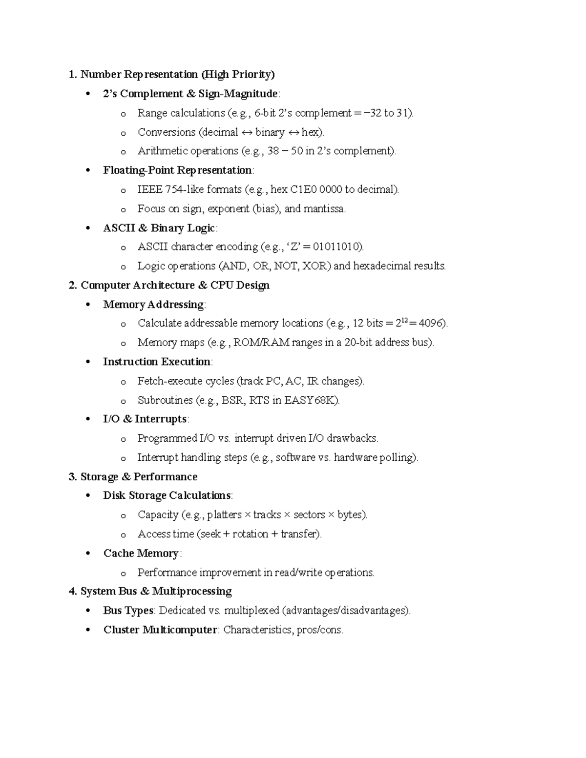 ICT114 notes - seminar 1 on number representation and computer ...